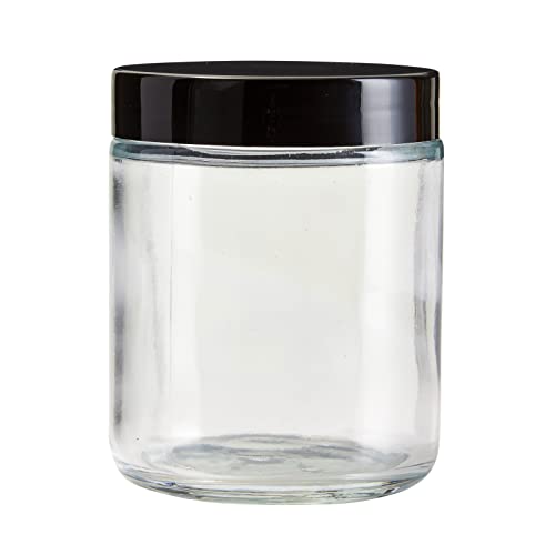 8 Pack Glass Candle Jars with Lids for DIY Projects, Straight Sided Cosmetic Containers for Body Butter, Scrubs, Lotion (8 oz)