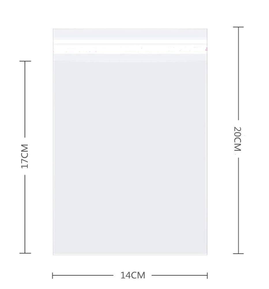 100 Pieces (5x7 Inch) Clear Plastic Bags for Packaging, Strong Packing Self Adhesive Cellophane Bag