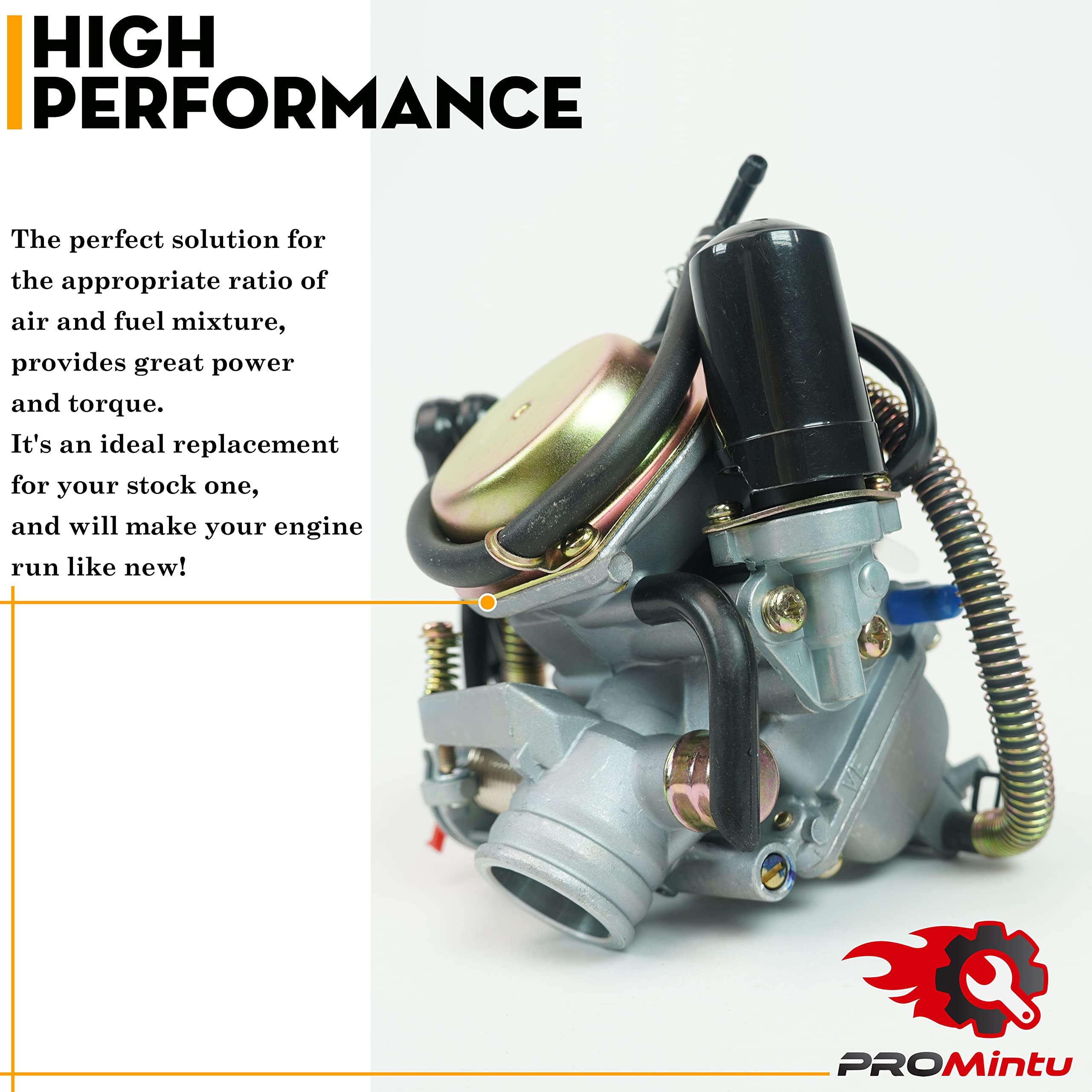PROMintu Carburetor Carb Replaces For American YardSport Sportworks YS200 200 XLT UTV 14925 150cc Engine, 4 stroke GY6 ATVs, Scooters, Mopeds 150cc Go Kart Engine, 150cc Dune Buggie Engine