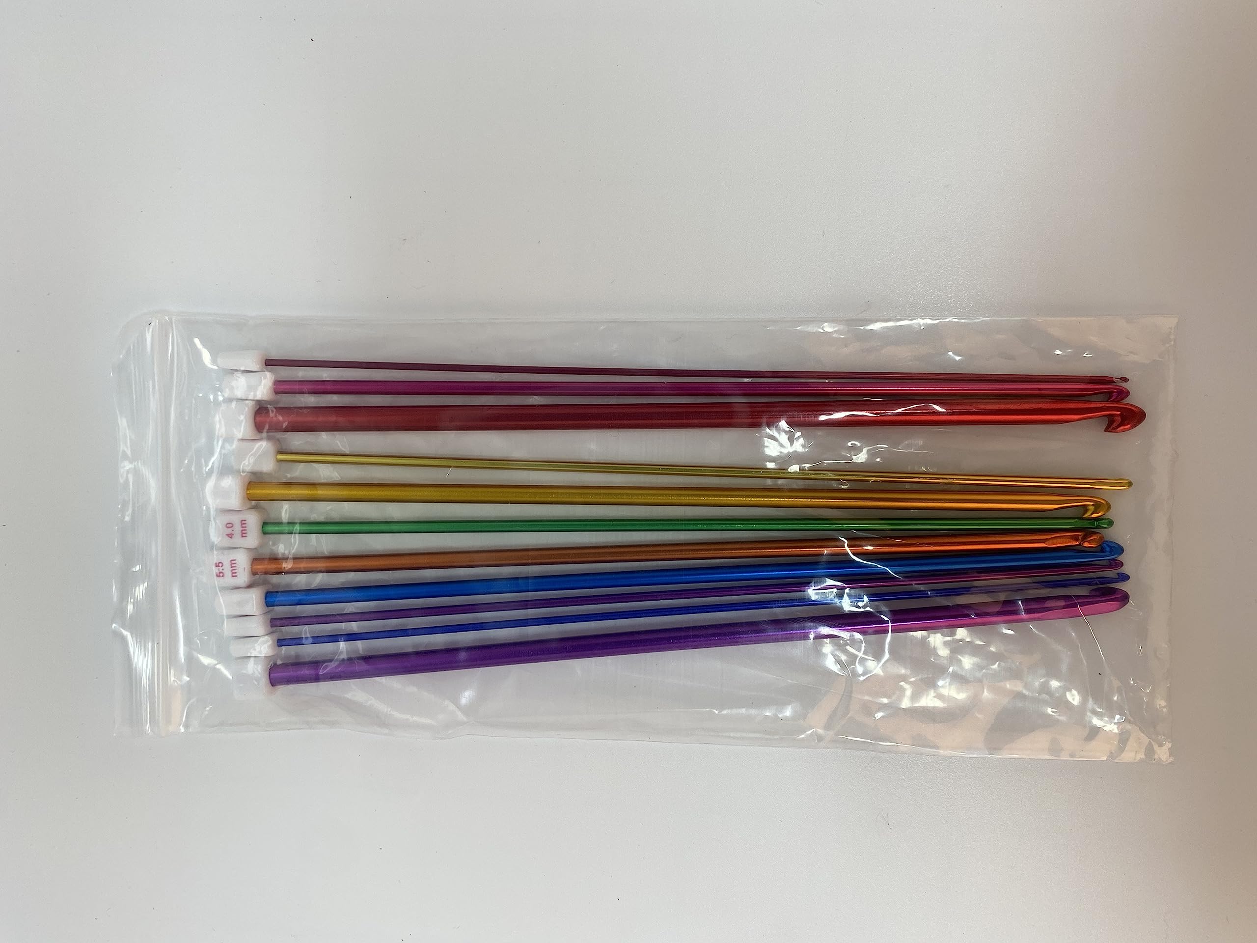 Coopay Long Crochet Hook Set, 11pcs Tunisian Crochet Hooks Multicolor Afghan Crochet Needles for Crocheting, 2mm(B)-8mm(L), Great Knitting & Crochet Supplies Tool Set for Beginner, Crocheter & Knitter
