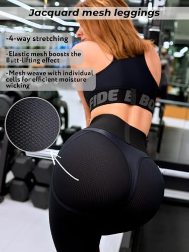 Bona Fide Premium Quality High Waist Biker Shorts for Women with Push Up - Womens Butt Lifting Shorts for Gym, Workout