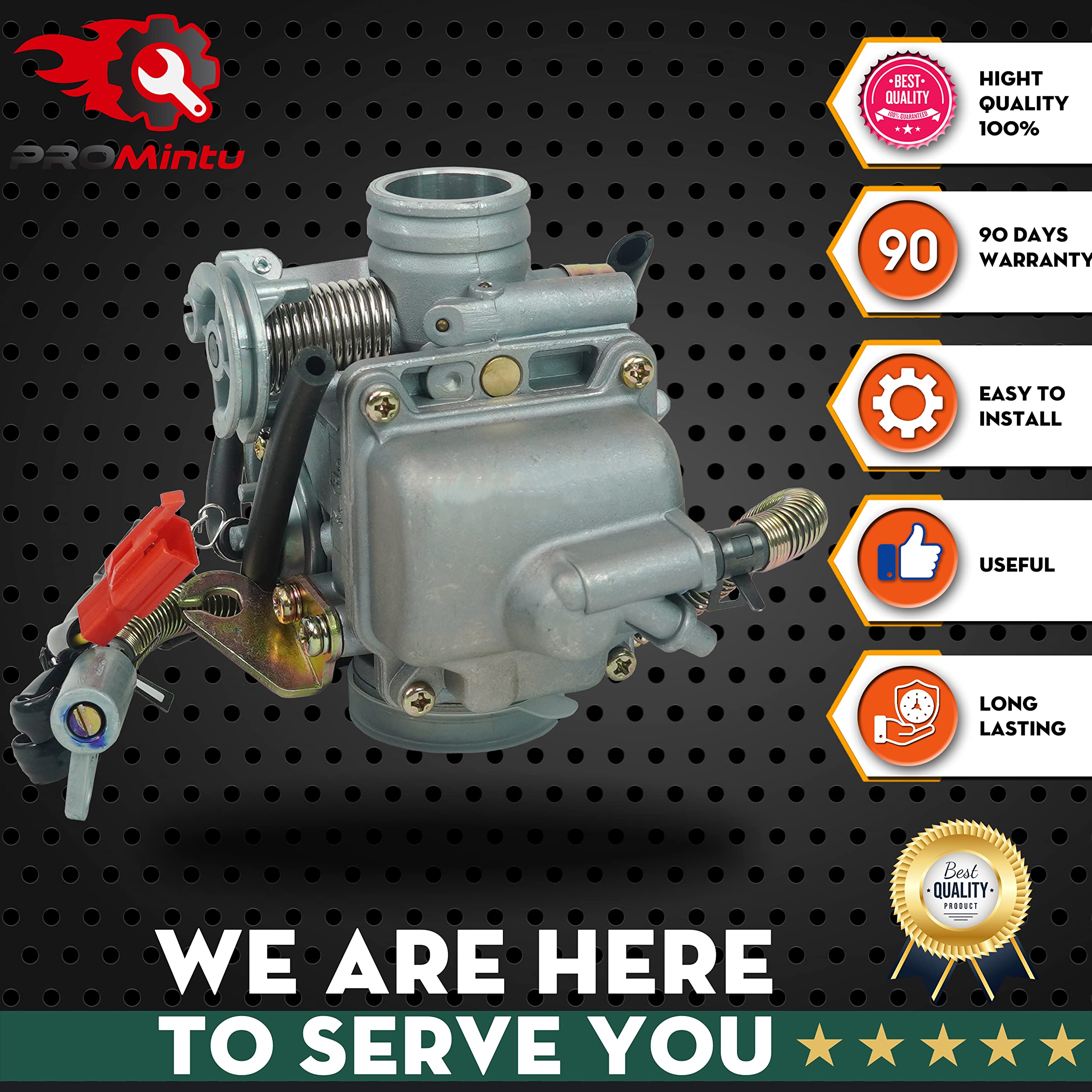 PROMintu Carburetor Carb Replaces For American YardSport Sportworks YS200 200 XLT UTV 14925 150cc Engine, 4 stroke GY6 ATVs, Scooters, Mopeds 150cc Go Kart Engine, 150cc Dune Buggie Engine