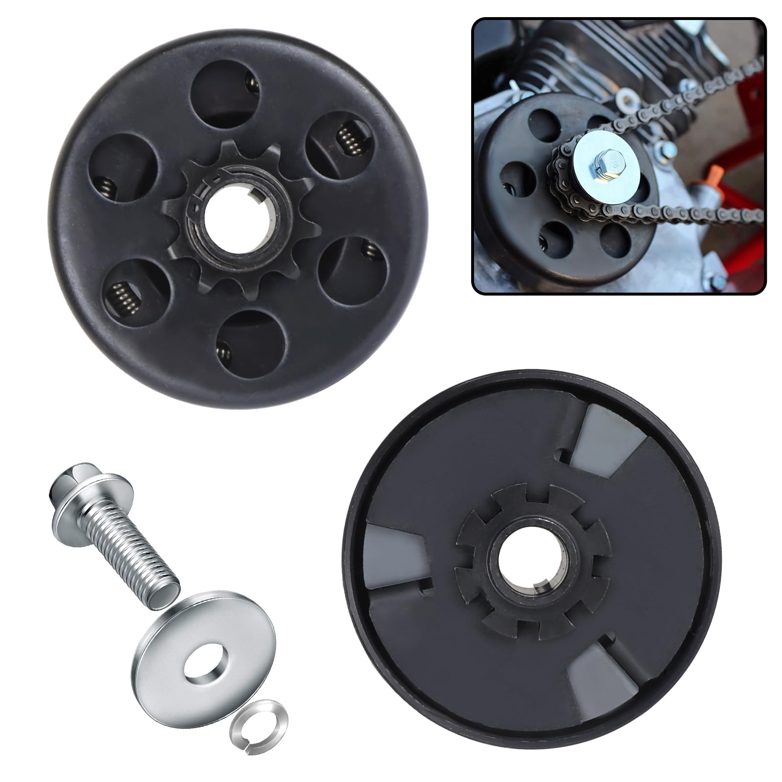 Go Kart Clutch 3/4" Bore 10T for 212cc Predator Engine Go Kart Minibike Honda Kart Engines (3/4" Bore 10T)…