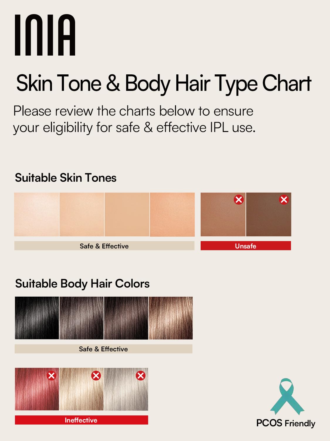 INIA Laser Hair Removal for Women and Men, IPL Hair Removal Device with Sapphire Ice-Cooling, Double Effectiveness & 5 Flashes per Second for Long-Lasting and Nearly Painless Results