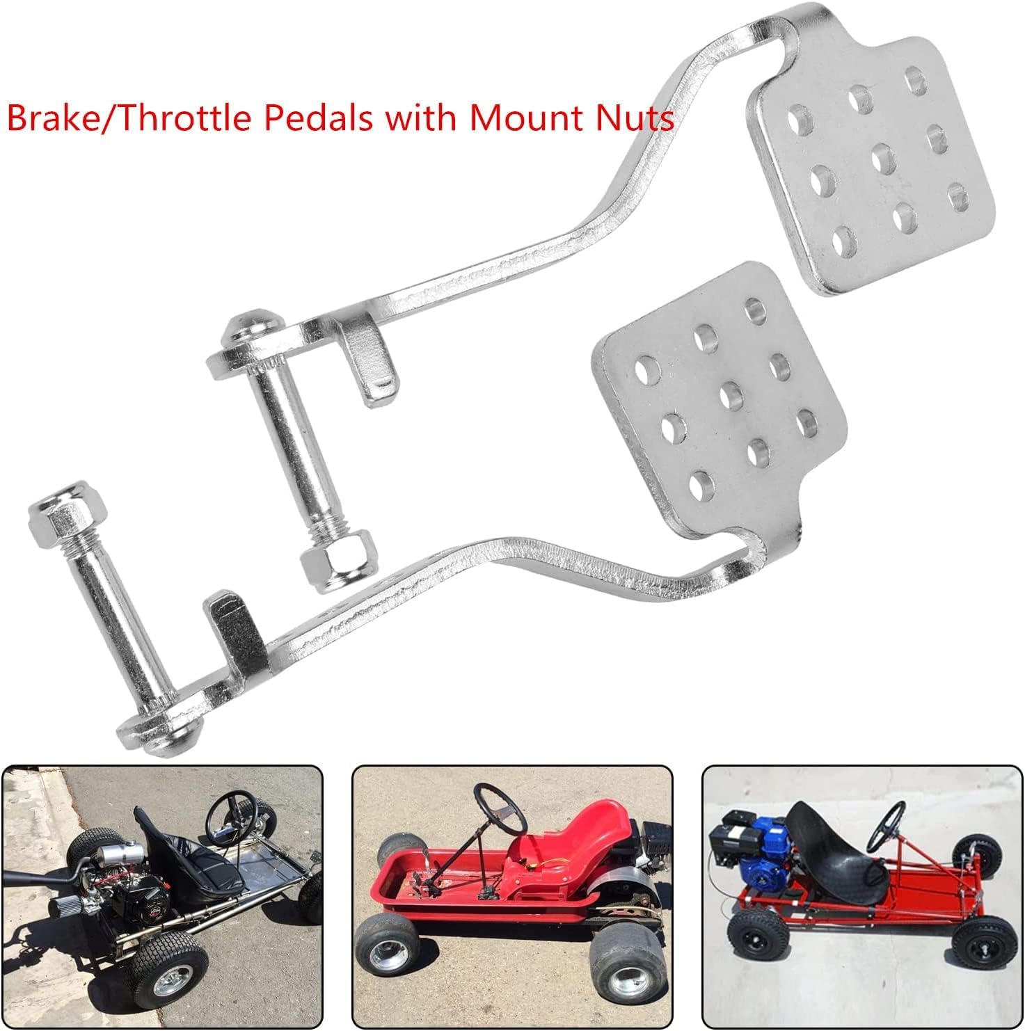 Viefow Go Kart Brake & Throttle Pedals with