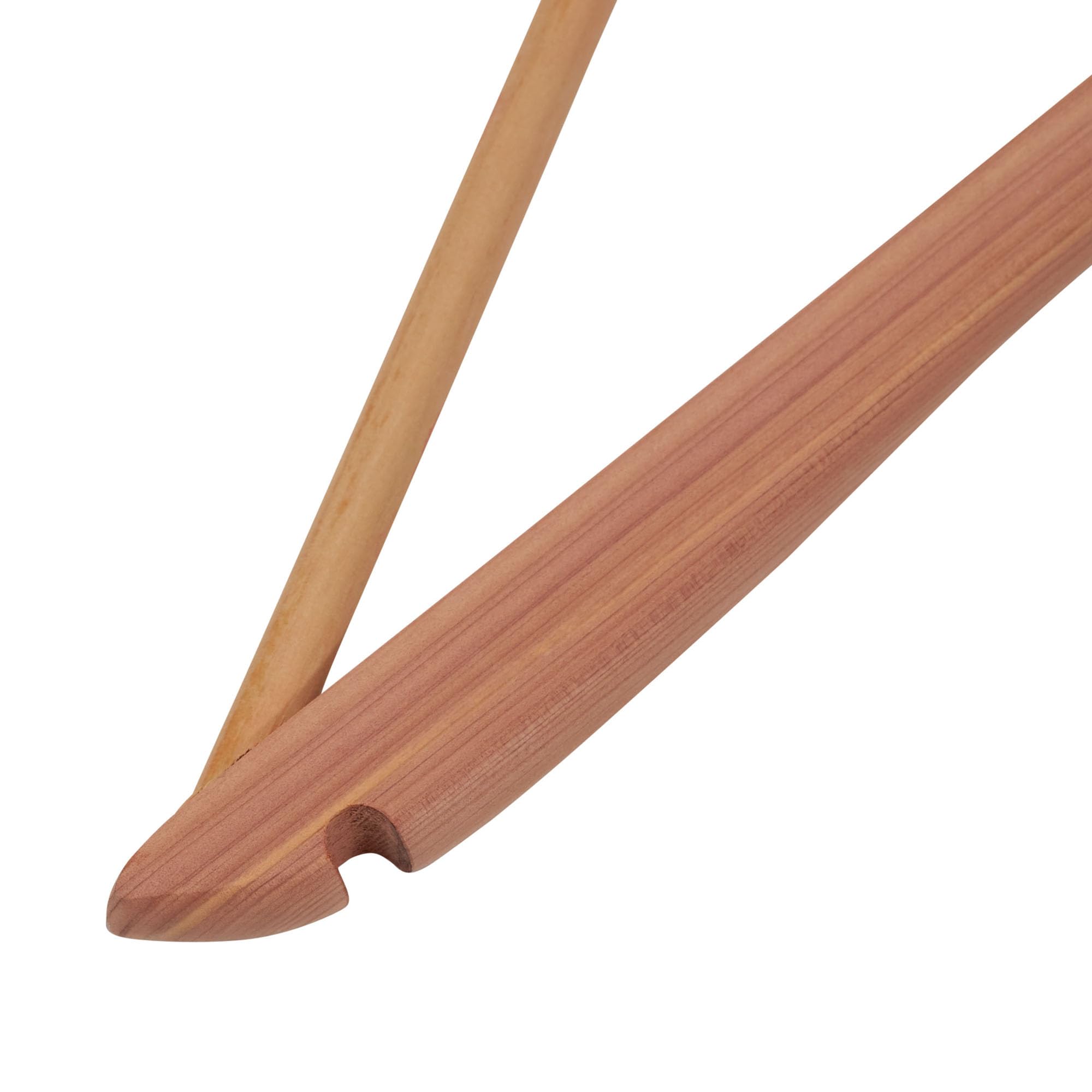 Household Essentials 26140 CedarFresh Red Cedar Wood Clothes Hangers with Fixed Bar and Swivel Hook - Set of 4