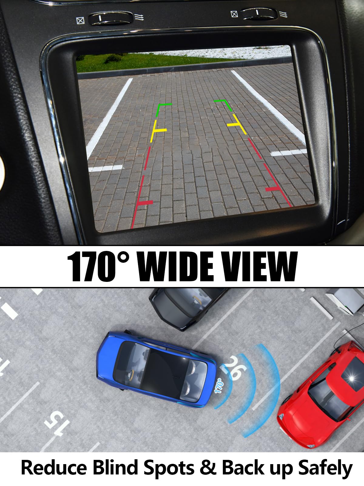 Rear View Backup Camera Compatible for Dodge Journey 2011-2019 Reverse Camera Replaces 56054158AB 56054158AC 56054158AD 56054158AE 56054158AF 56054158AG