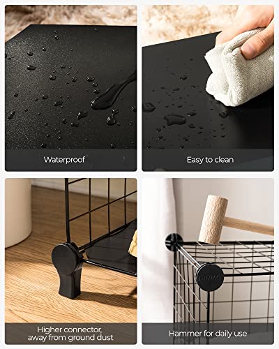 DINMO Wire Cube Storage Organizer, 16-Cube Metal Grid Storage Shelves, Modular Storage System, Closet Organizer, Ideal for Home, Office, Living Room, Stackable, 12" x 12", Black