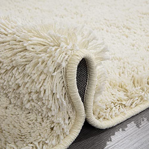 HOMBYS Shag Area Rug 8'x10' for Living Room Bedroom, Solid Plush Non-Shedding Rugs for Dining Room Entryway, Thick Soft Mordern Rectangular Carpet Home Decoration
