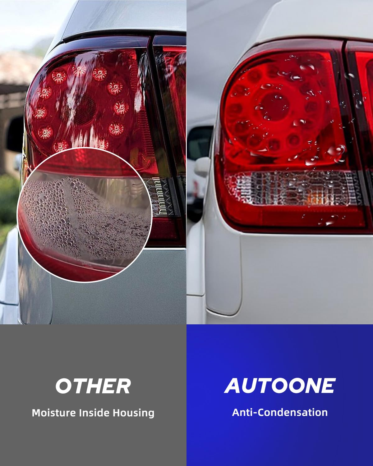 AUTOONE Tail Light Assembly Rear Lamps with Bulbs Replacement for 2011-2020 Dodge Journey Tail Lamp Outer LED Brake Light Driver & Passenger Side