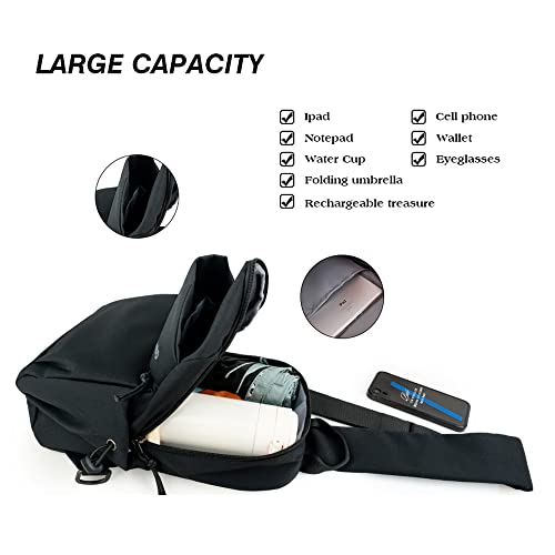 JBB Travel Walking Sports Crossbody Sling Bag Nylon Waterproof Chest Bag Backpack Shoulder Bag Men Women