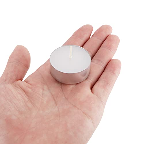10 Pack Tealight Candles Smokeless Unscented Small Tea Lights Candles Bulk 4.5 Hours Burn Time Dripless Paraffin Tea Candles for Shabbat, Weddings, Home Decorative, Wax Seal Warmer, White