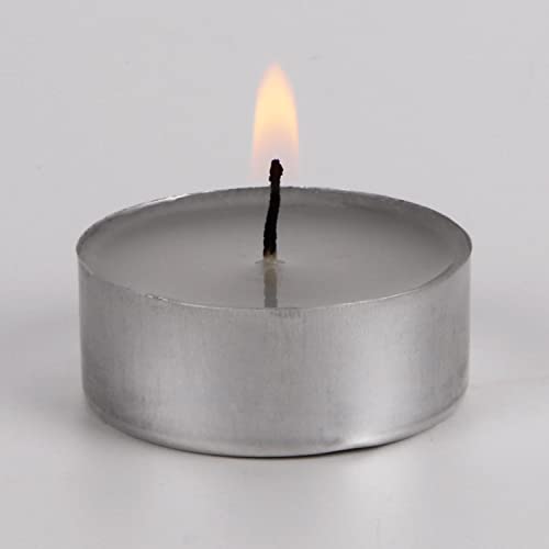 10 Pack Tealight Candles Smokeless Unscented Small Tea Lights Candles Bulk 4.5 Hours Burn Time Dripless Paraffin Tea Candles for Shabbat, Weddings, Home Decorative, Wax Seal Warmer, White