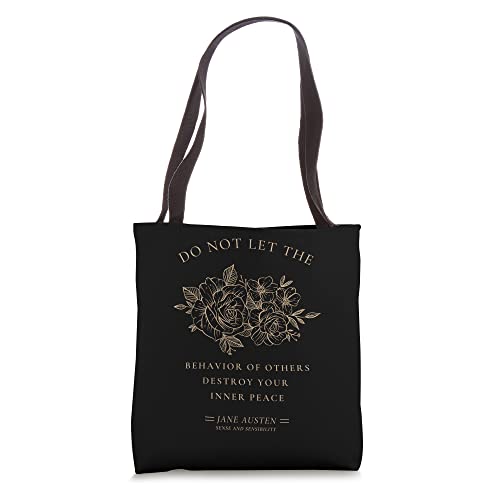 Jane Austen Sense and Sensibility Bookish Bookworm Novel Tote Bag