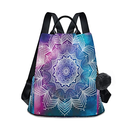 Women's Fashion Backpack Purses Handbags Mandala Shoulder Bag Travel bag