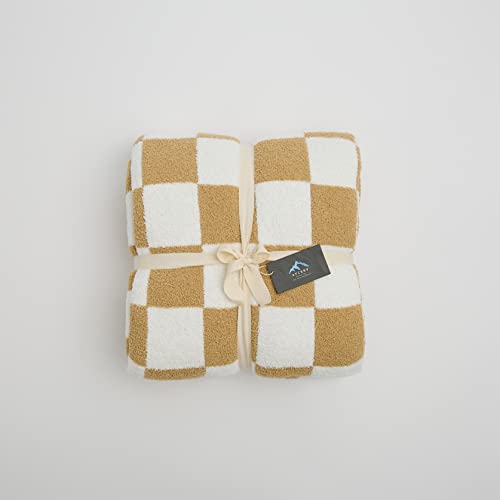 Aycery Ultra Soft Microfiber Checkered Throw Blanket - Checkerboard Grid Design, Warm and Cozy Decor for Home Bed Couch (60''x79'')