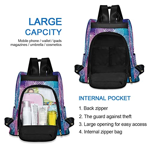 Women's Fashion Backpack Purses Handbags Mandala Shoulder Bag Travel bag