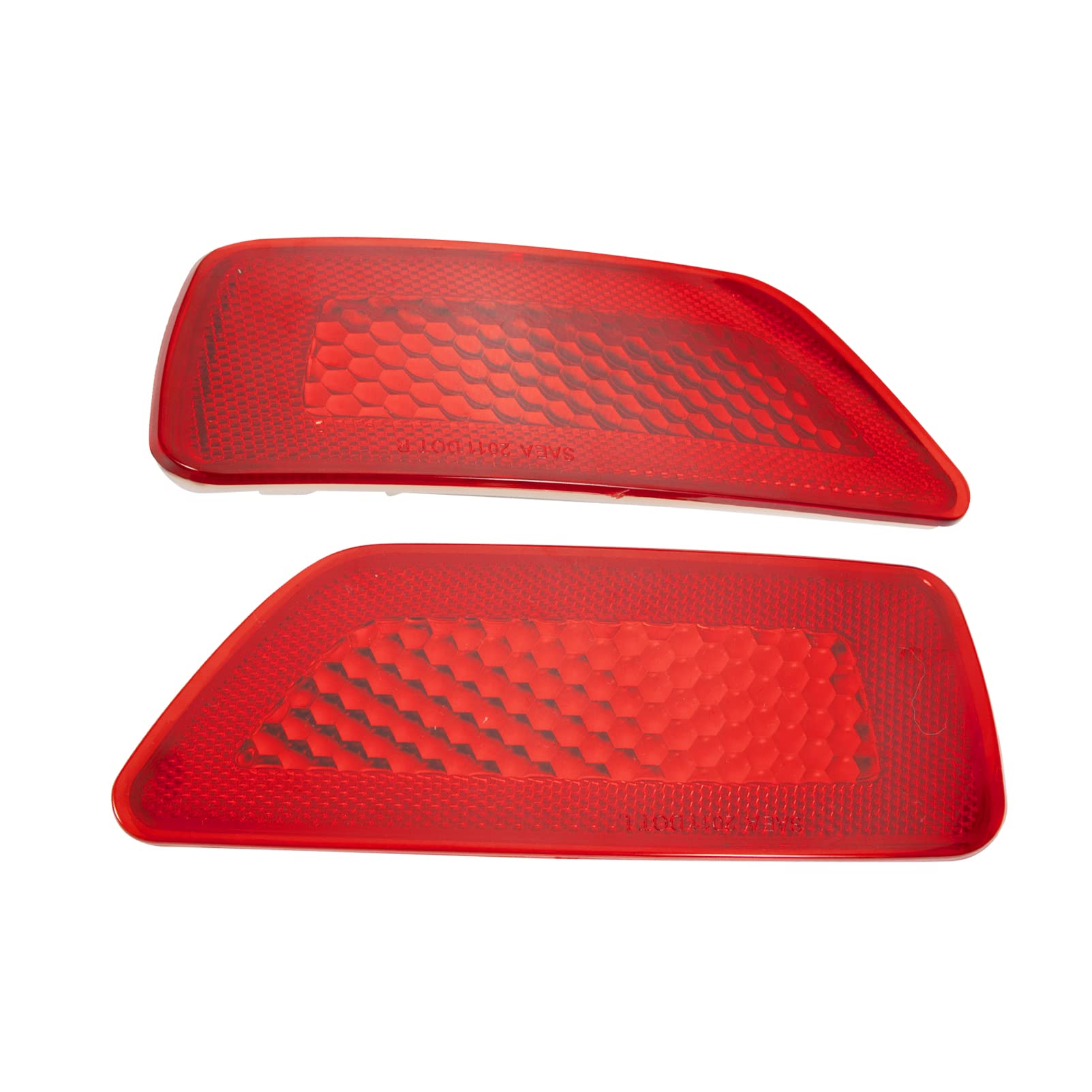 NFSpeeding 2 PCS Rear Bumper Reflectors Compatible with Grand Cherokee 2011-2021,Compass 2011-2017, Journey 2011-2020, Replaces 57010721AC 57010720AC (Red Lens, Left and Right)