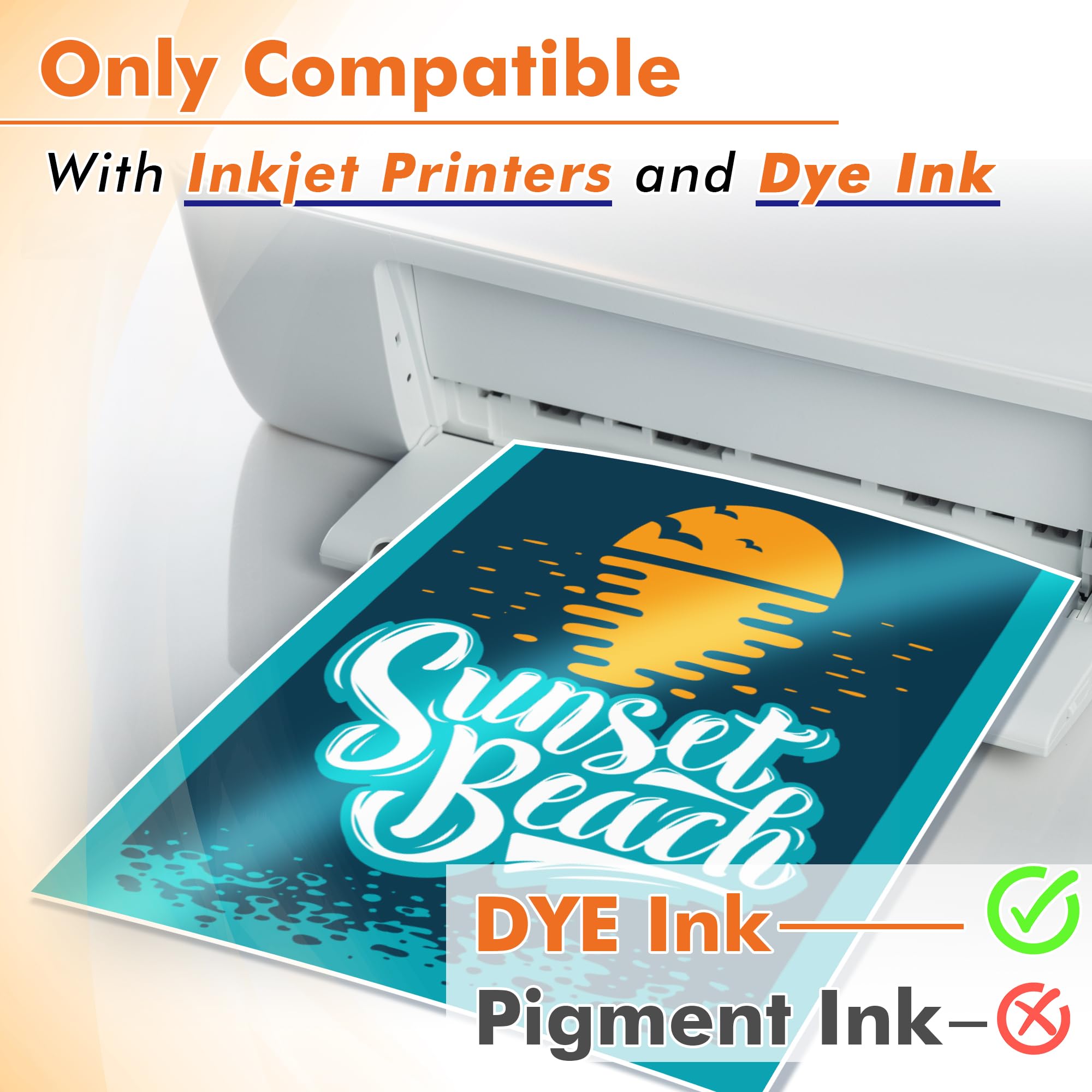 Koala Glossy Thin Inkjet Paper 8.5x11 Inches 100 Sheets Compatible with Inkjet Printer Use DYE INK 115gsm