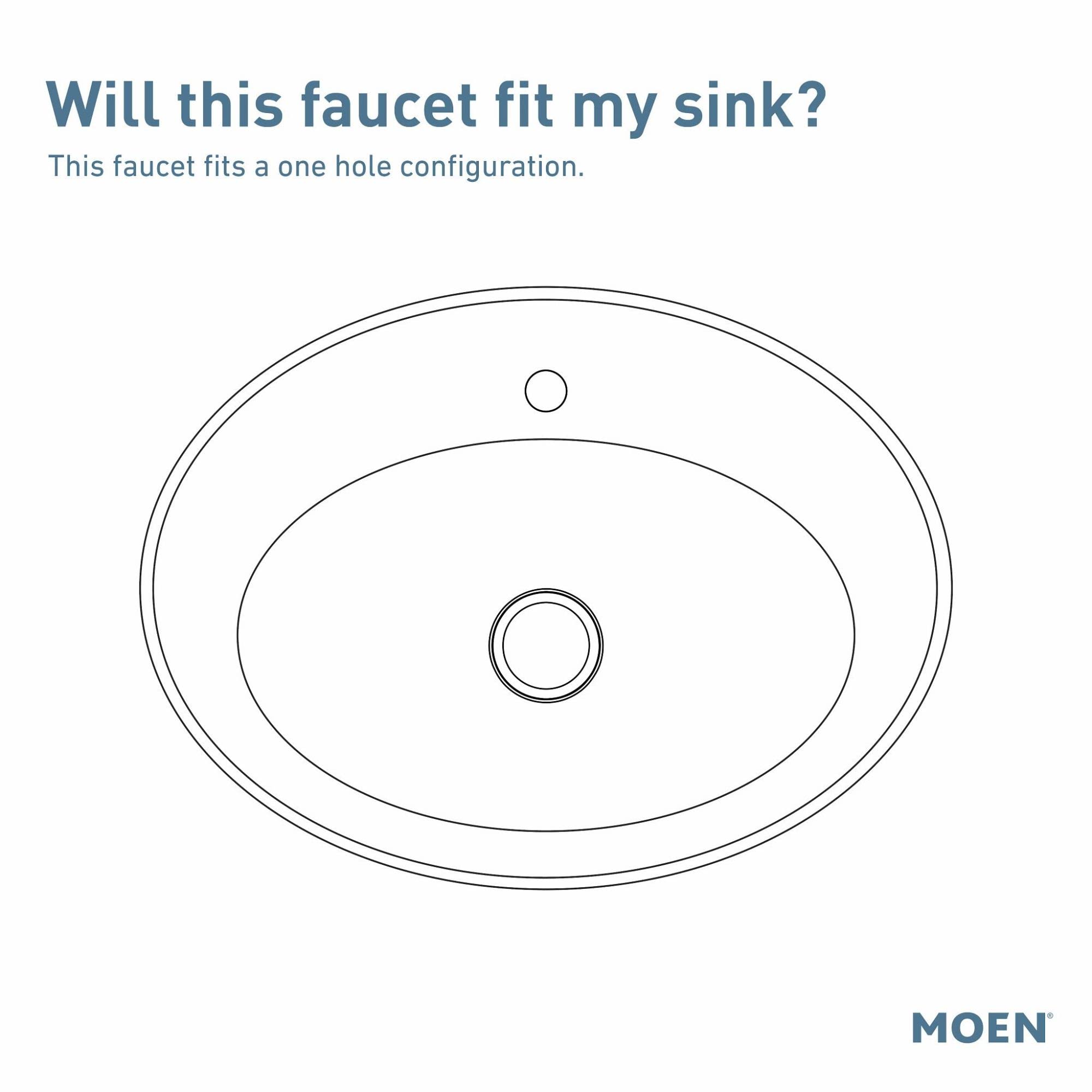 Moen 6192BLAlign One-Handle Single Hole Modern Vessel Sink Bathroom Faucet
