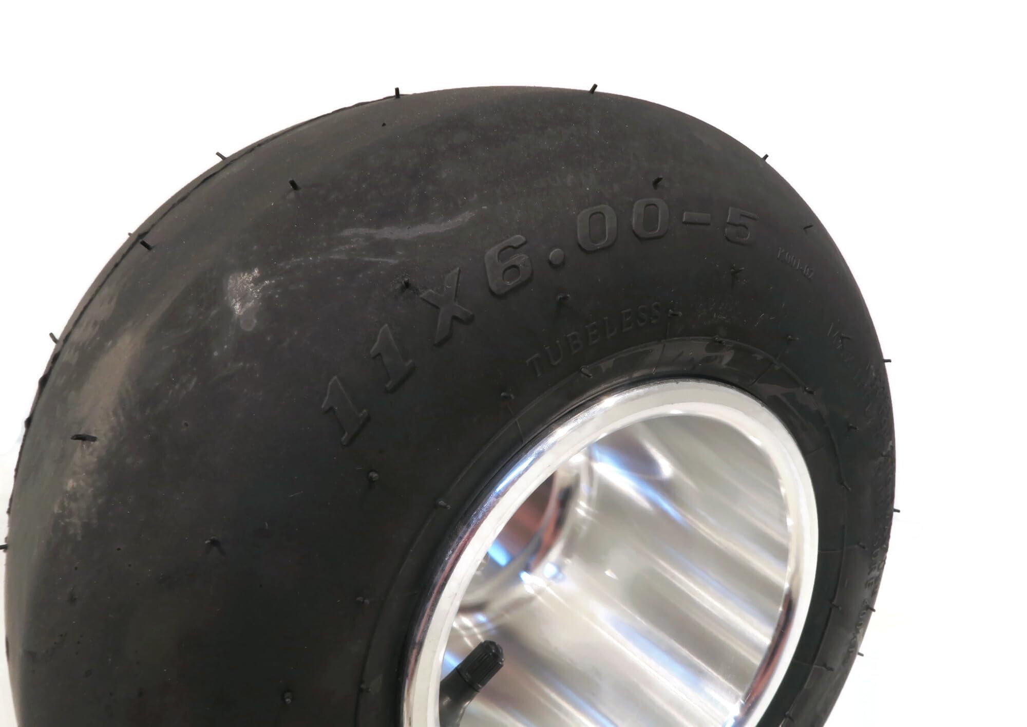 The ROP Shop | (Pack of 2) Tubeless Racing Slick Tire 11x6.00-5 with Aluminum Wheel for Go Kart
