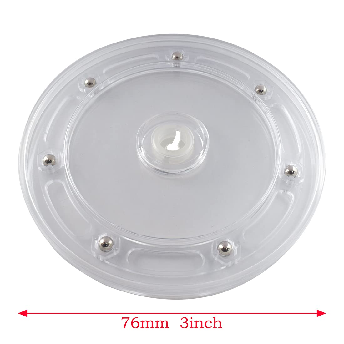 SDTC Tech 2 Pack 4 Inch Lazy Susan Turntable Organizer 360 Degree Rotating Swivels Round Clear Acrylic Turntable Holder for Kitchen Corner Cabinets, Spice Rack, Table Cake Decorating, etc