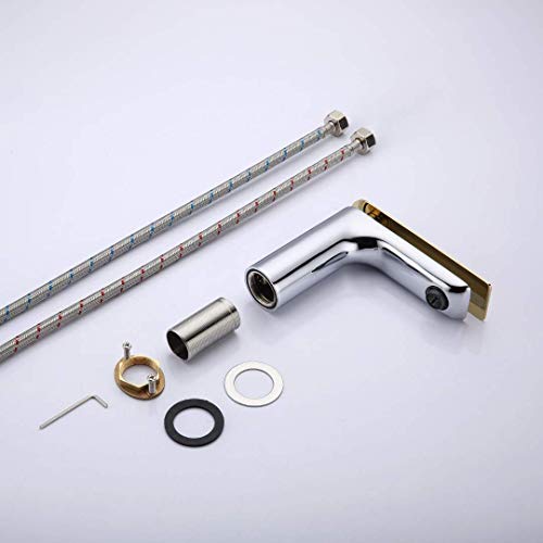 Bathroom Faucet Gold & Chrome | Bathroom Sink, 1 Hole, Single Handle, Noble Faucet La Vie Luxury