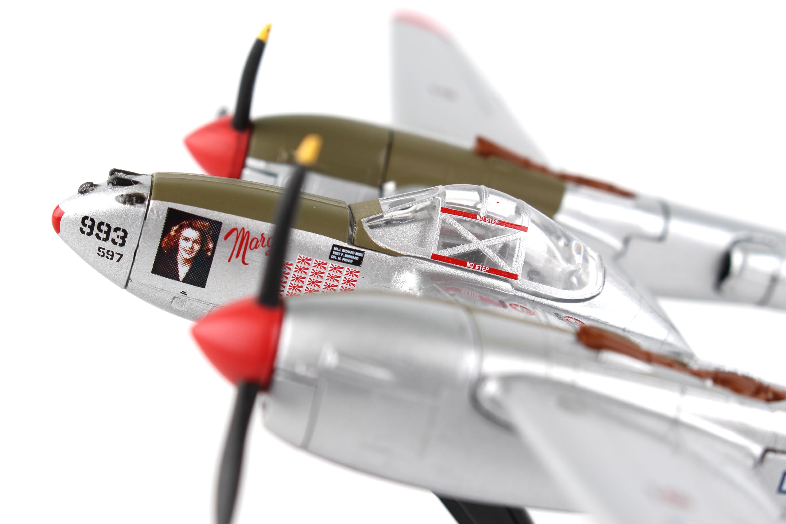 Daron Worldwide Trading Postage Stamp P-38J Lightning Marge 1/115 Dick Bong Airplane Model