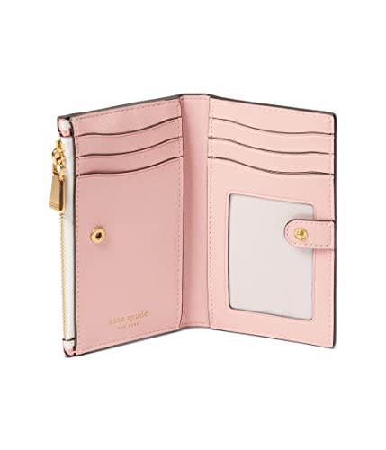 Kate Spade New York Morgan Valentines Heart Printed Small Slim Bifold Wallet Cream Multi One Size