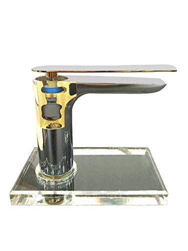 Bathroom Faucet Gold & Chrome | Bathroom Sink, 1 Hole, Single Handle, Noble Faucet La Vie Luxury