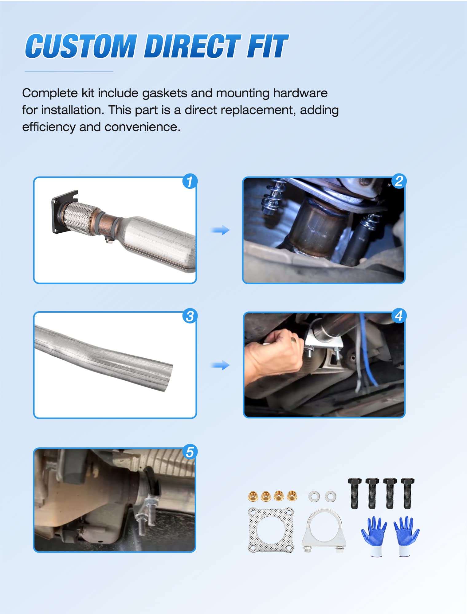 Nilight Catalytic Converter for Chrysler 200 2011-2014 / Sebring 2007-2010 / Dodge Avenger 2008-2012 / Caliber 1.8L/2.0L/2.4L F.W.D only 2007-2012 / Journey 2009-2018 / Jeep Compass Patriot 2007-2017
