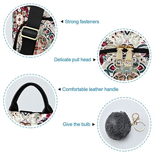 Mcyhzjd Backpack Purse, Mandala Boho Chic Anti-theft Casual College School Ladies Fashion Shoulder Bag