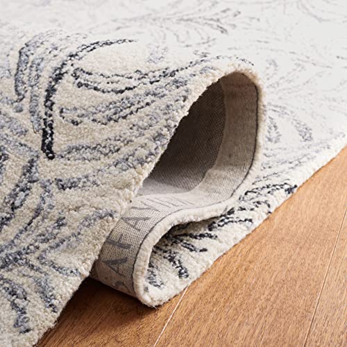 Safavieh Jardin Collection 8' x 10' Ivory/Grey JAR728F Handmade Contemporary Wool Blend Area Rug