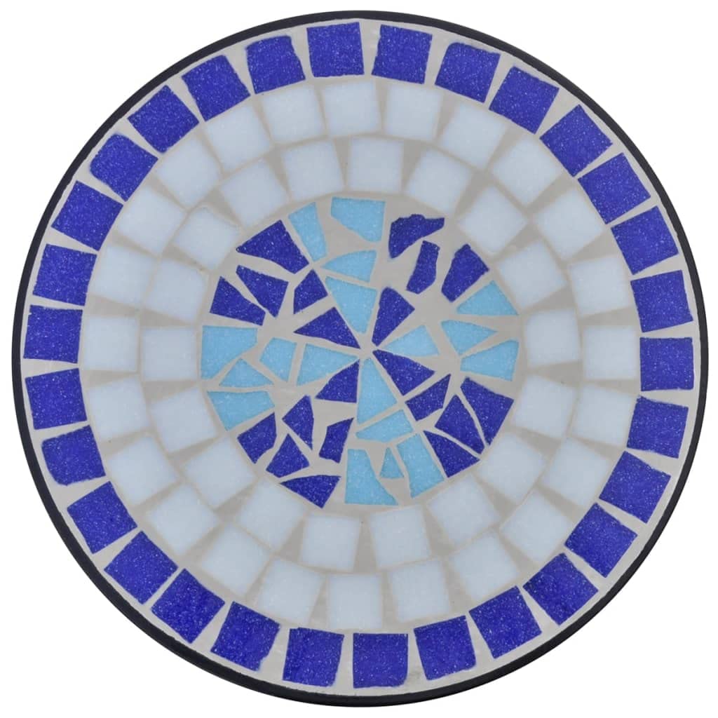 CHARMMA Mosaic Side Table Plant Table Blue White