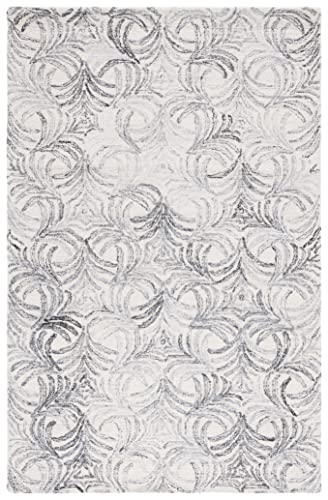 Safavieh Jardin Collection 8' x 10' Ivory/Grey JAR728F Handmade Contemporary Wool Blend Area Rug