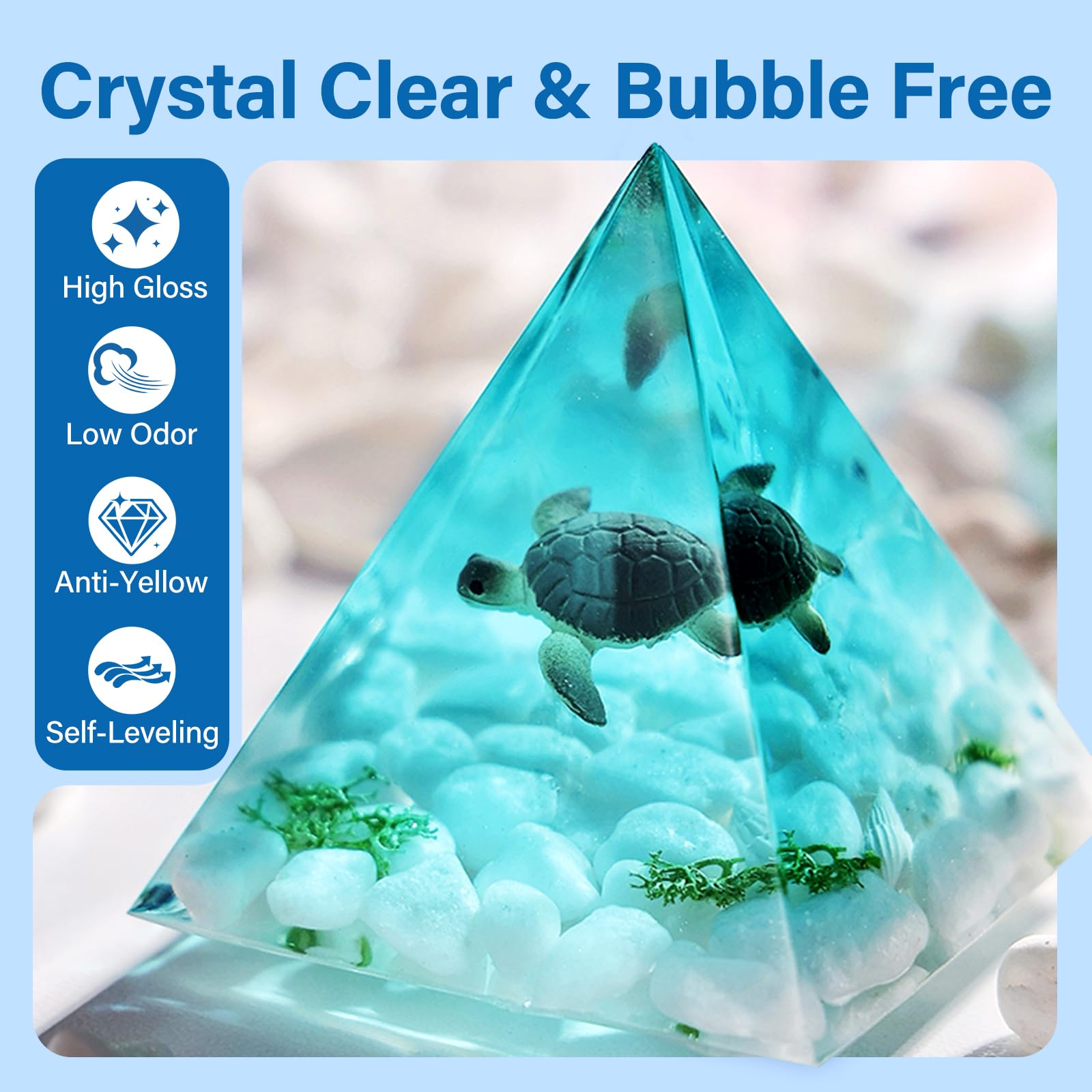 LET’S Resin Resin Kits and Molds Complete Set, 16OZ Resin Molds Silicone Kit Bundle with Sphere, Pyramid Molds, Resin Epoxy Starter Kit for Beginner Resin Casting