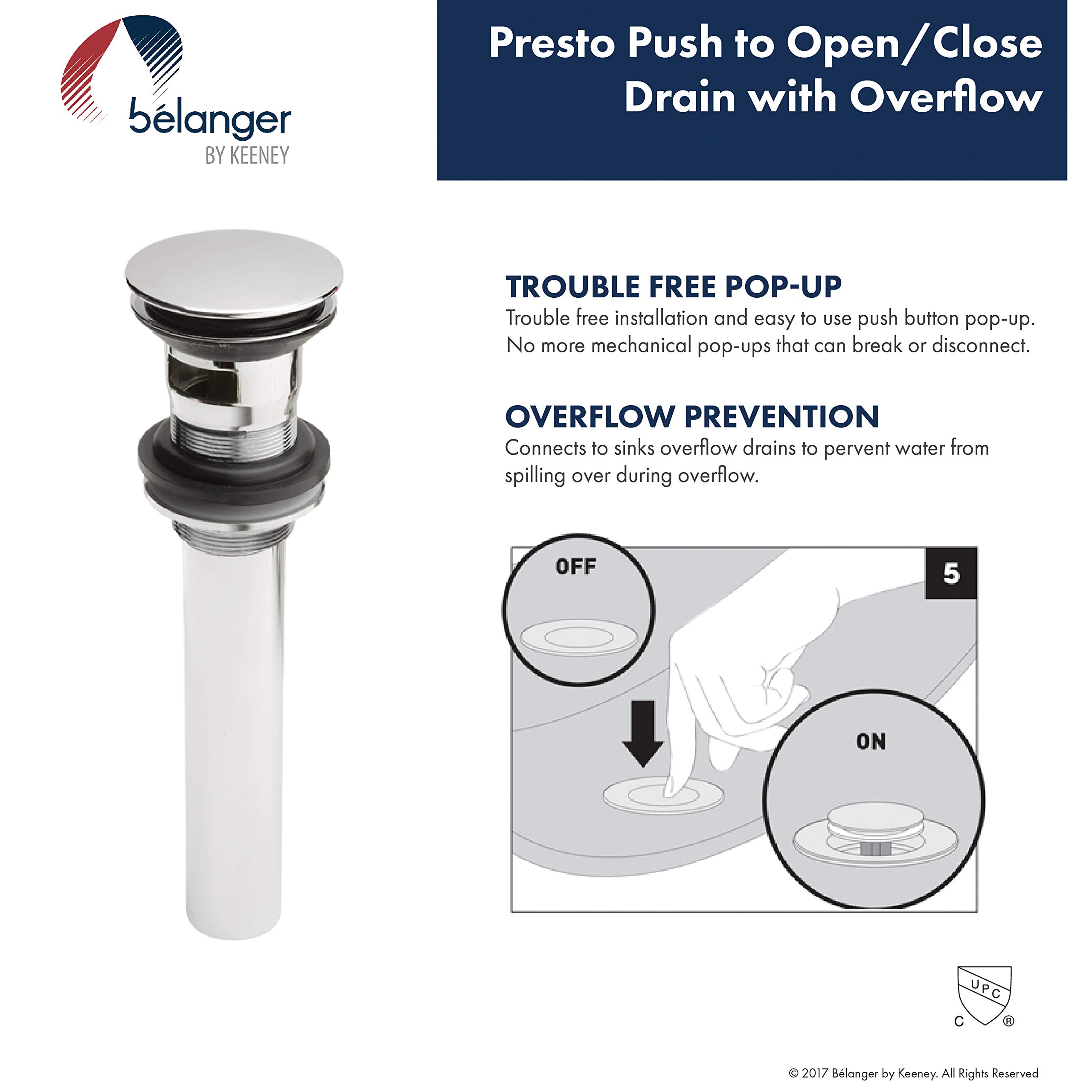 Belanger Single Handle Bathroom Sink Faucet with Drain, Oil Rubbed Bronze