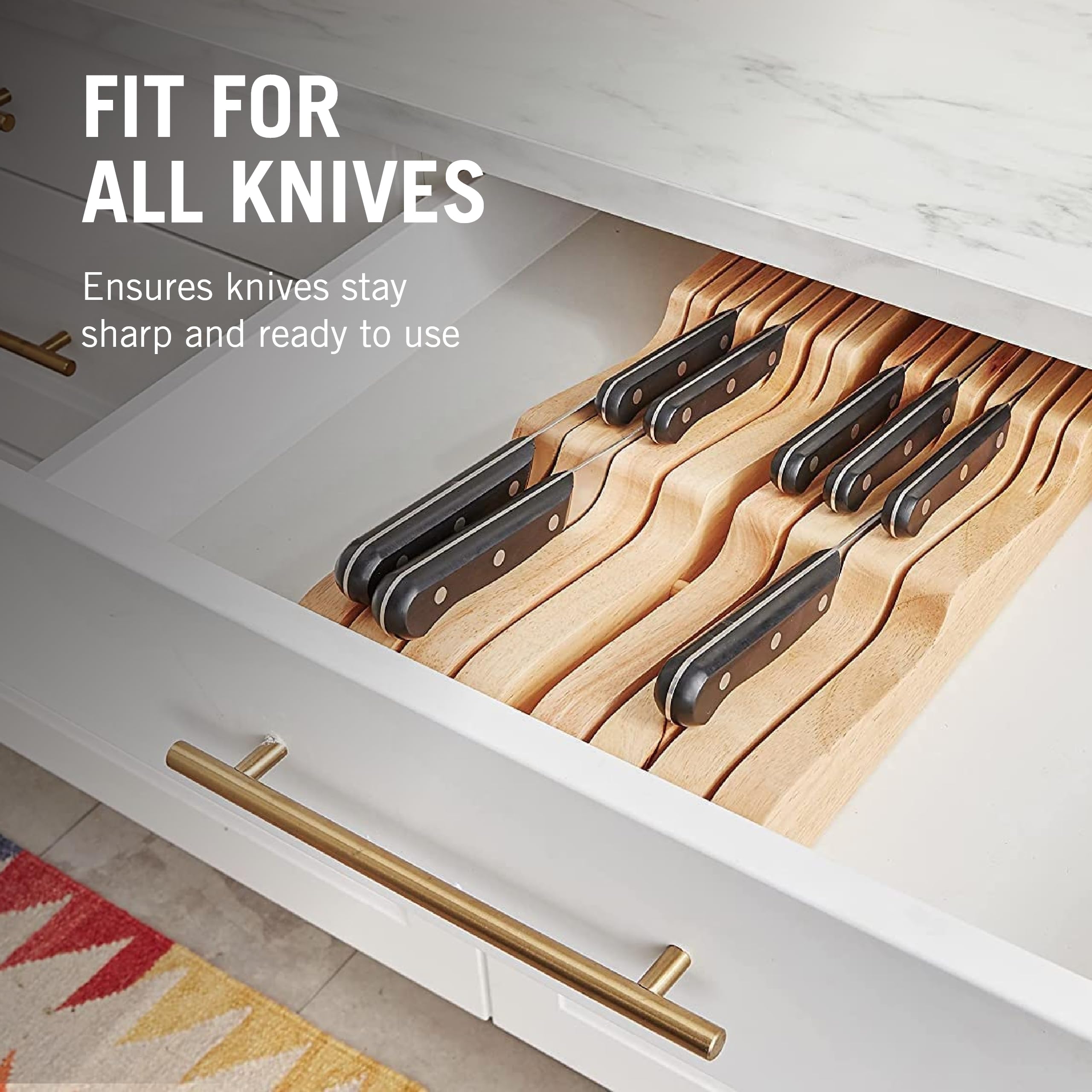 Victorinox Accessories Storage 14-Slot In-Drawer Tray in Natural Wood