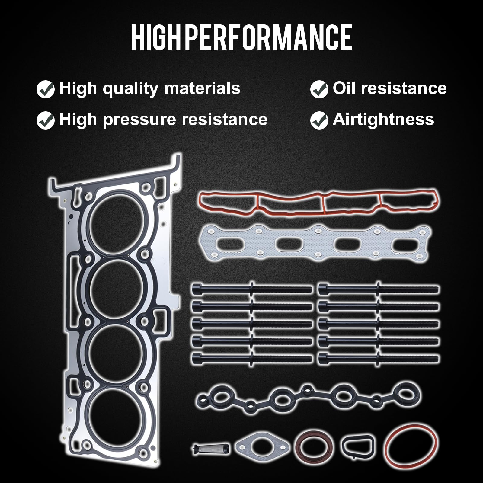 vks HGS167 MLS Head Gasket Set for 2007-17 Chrysler Sebring; 2011-14 Chrysler 200; 2008-2014 Dodge Avenger SXT; 2012-2019 Journey; 2007-2015 Jeep Compass Patriot 2.4L DOHC L4 16V