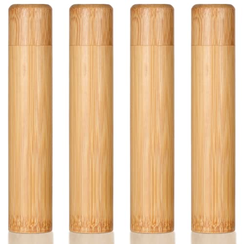 Bamboo Scattering Urn Set, 4PCS Small Bamboo Scattering Urns for Human Ashes, Cremation Ashes Tube Urns for Human Male Female Ashes, Dog Cat Pet Ashes Tube Urn