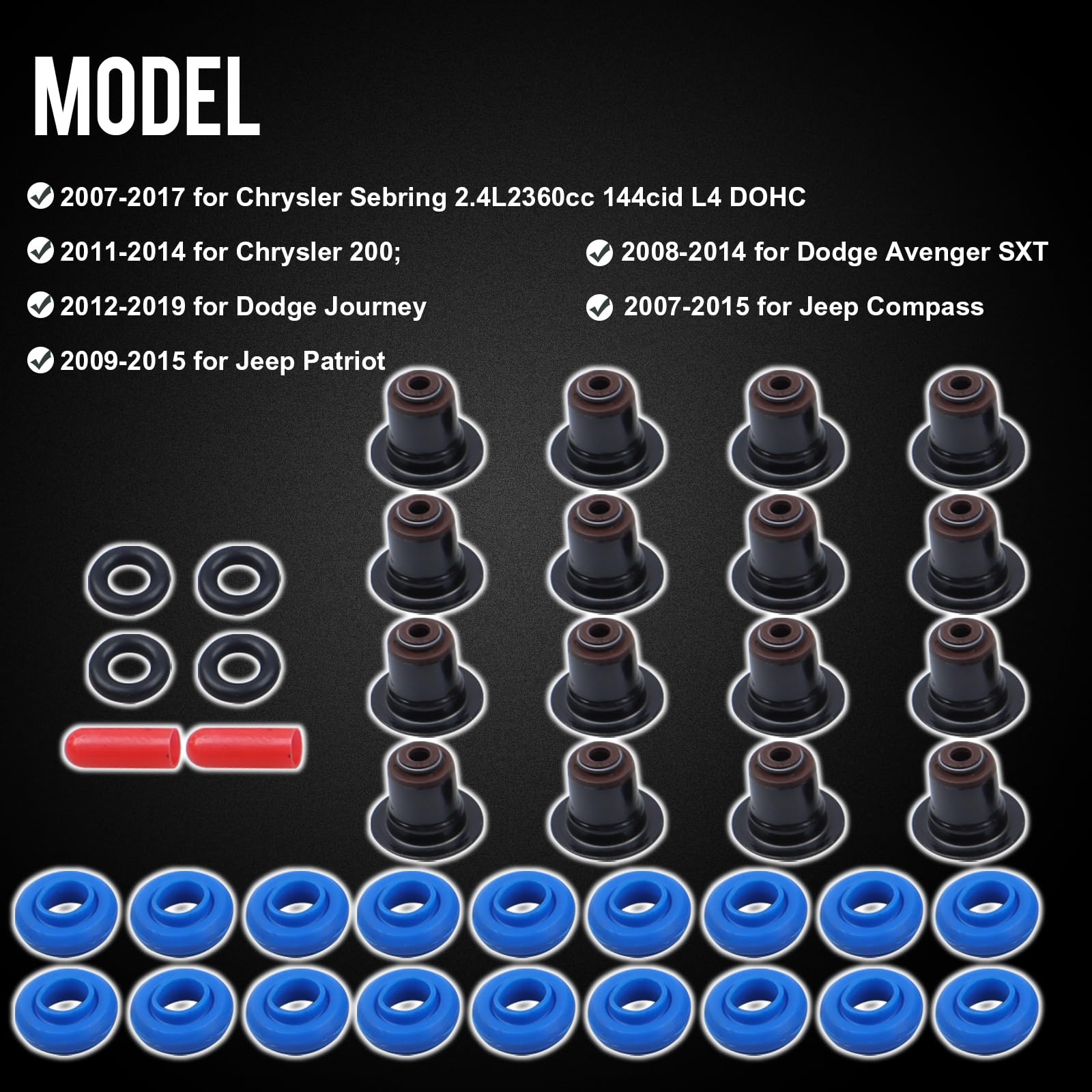 vks HGS167 MLS Head Gasket Set for 2007-17 Chrysler Sebring; 2011-14 Chrysler 200; 2008-2014 Dodge Avenger SXT; 2012-2019 Journey; 2007-2015 Jeep Compass Patriot 2.4L DOHC L4 16V