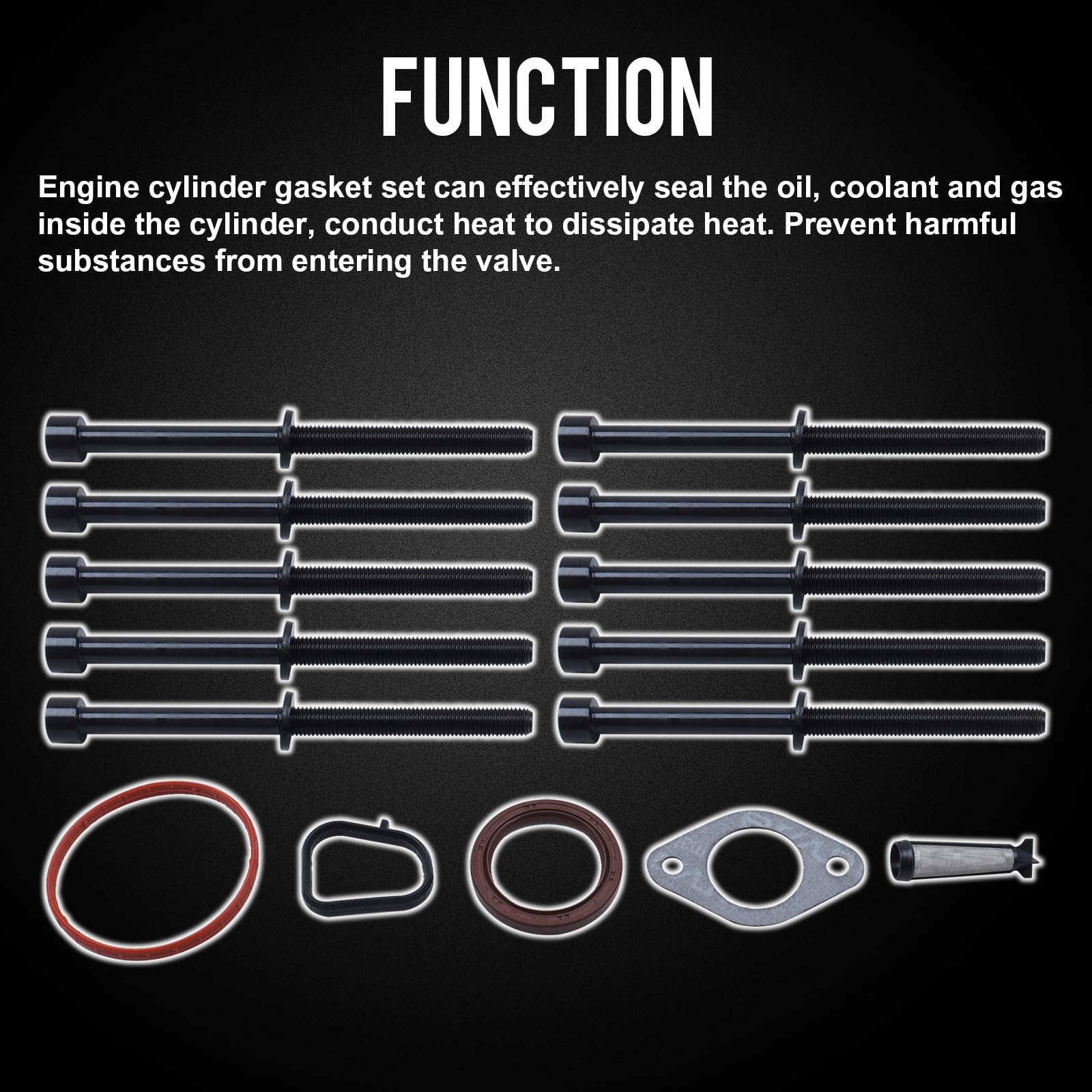 vks HGS167 MLS Head Gasket Set for 2007-17 Chrysler Sebring; 2011-14 Chrysler 200; 2008-2014 Dodge Avenger SXT; 2012-2019 Journey; 2007-2015 Jeep Compass Patriot 2.4L DOHC L4 16V