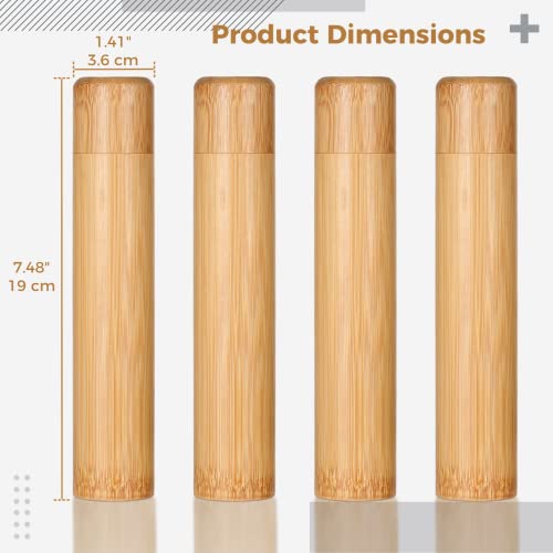 Bamboo Scattering Urn Set, 4PCS Small Bamboo Scattering Urns for Human Ashes, Cremation Ashes Tube Urns for Human Male Female Ashes, Dog Cat Pet Ashes Tube Urn