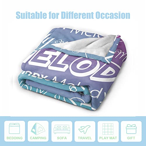 Eikione Personalized Name Blanket for Kids Adults Custom Blankets with Name for Girls Boys Gift Ideas for Birthday Wedding Christmas Valentines Day Children's Day, 60"x50"