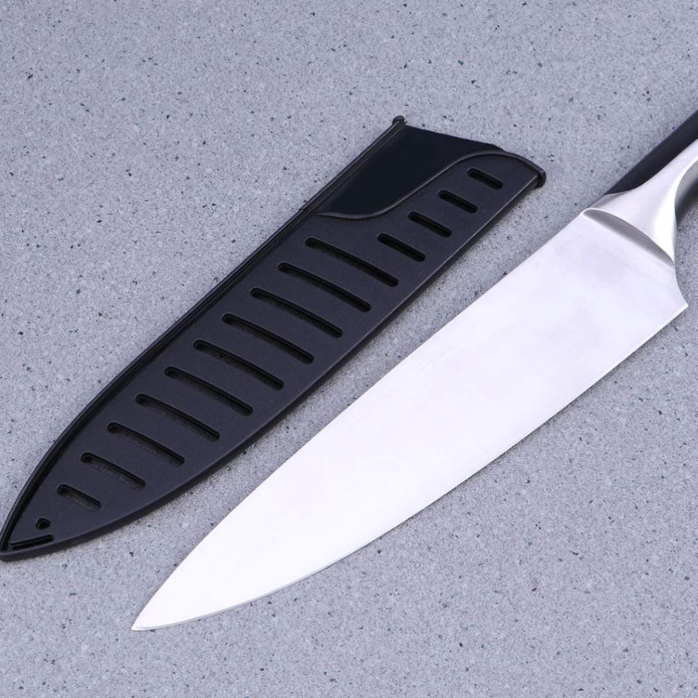 WINOMO 10pcs Edge Guards Cover Sleeves Plastic Cover Case Protectors for Chopping Cutter Black