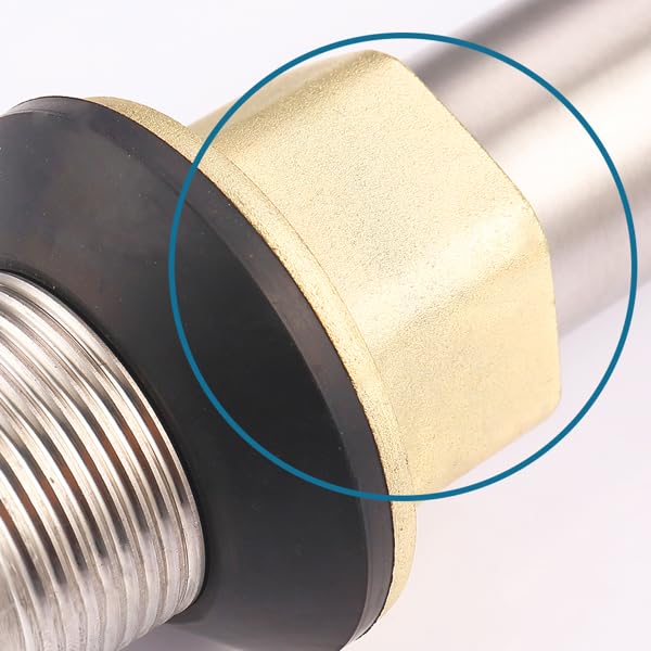ERRTT Pop-Up Drain Stainless Steel with Overflow Anti-Clogging for Vessel Sink Lavatory Vanity Sink Drain with Strainer Basket, Brushed Nickel