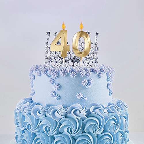Gold 36th & 63rd Birthday Candles for Cakes, Number 36 63 Candle Cake Topper for Party Anniversary Wedding Celebration Decoration