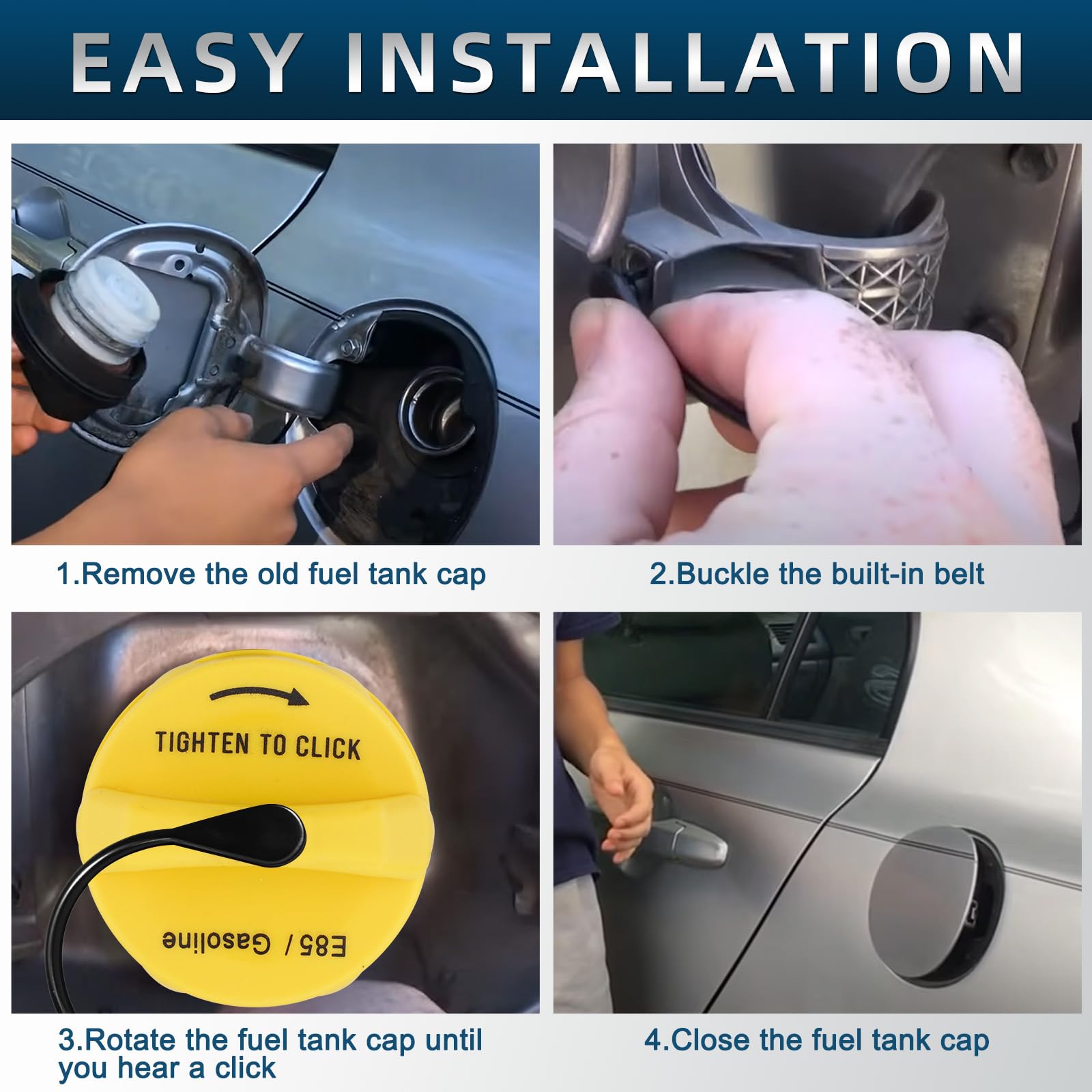 Fuel Tank Cap Gas Cap Compatible with Dodge Jeep Chrysler, 2011-2019 Journey, 2014-2017 Cherokee, 2011-2013 Grand Cherokee,2008-2019 Grand Caravan Replace# 52030379AB