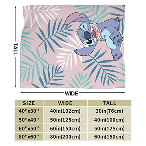 Palm Leaves Pink-Background Throw Blanket Ultra-Soft Comfortable Cartoon 50β X 40" Blankets Flannel Xmas Gifts Fits Couch Sofa Office Suitable for All Season