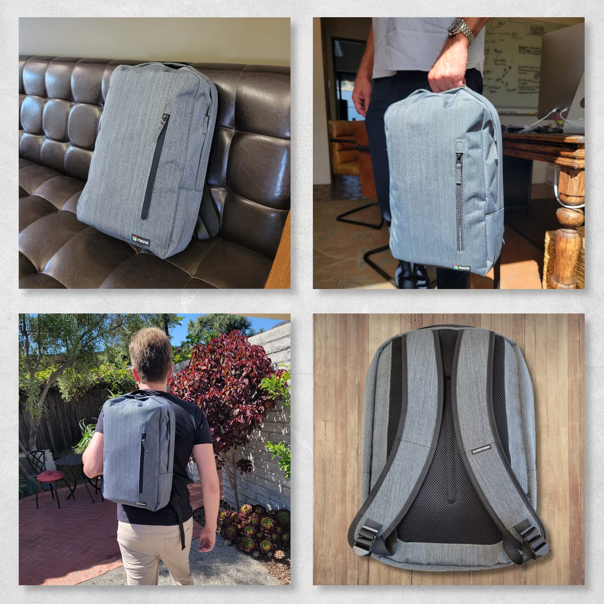 Minno Laptop Backpack, 11-Inch Laptop and Tablet Backpack- Durable, Lightweight, Sturdy, Sleek Design, Great for Travel, Business Casual or School